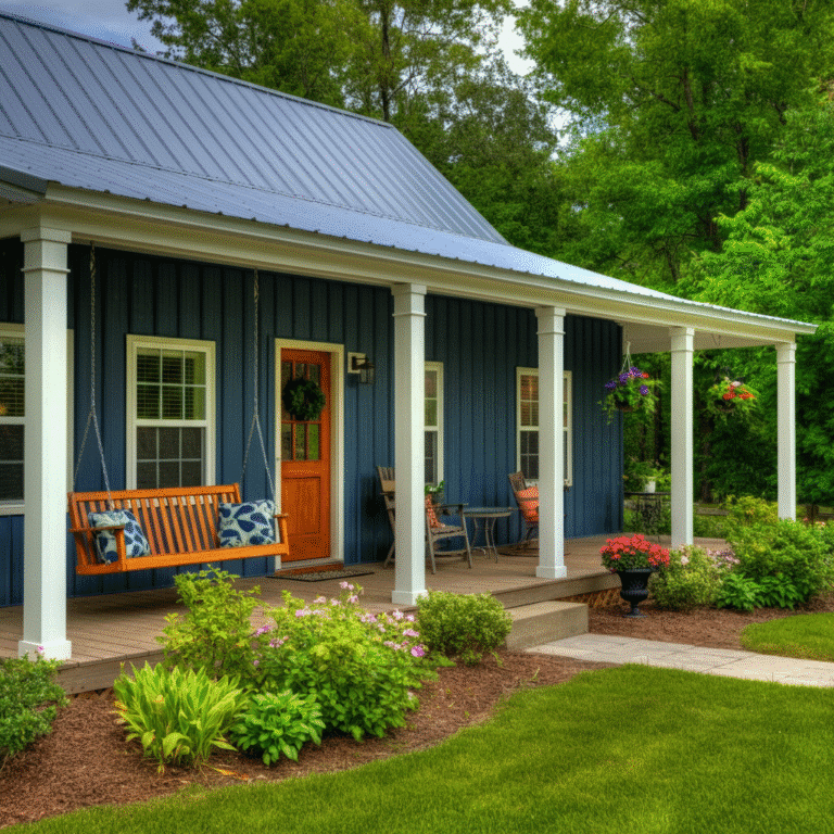 Metal Building Homes with Wrap around Porch